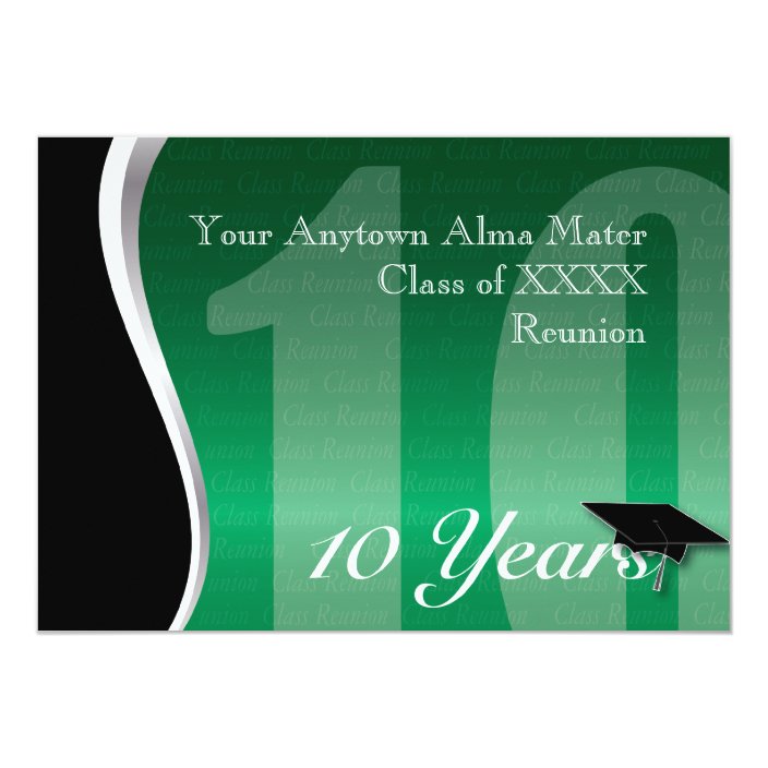 Customizable 10 Year Class Reunion Invitation | Zazzle.com