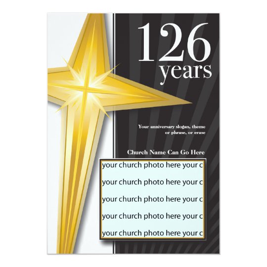 Customizable 126 Year Church Anniversary Invitation | Zazzle.com