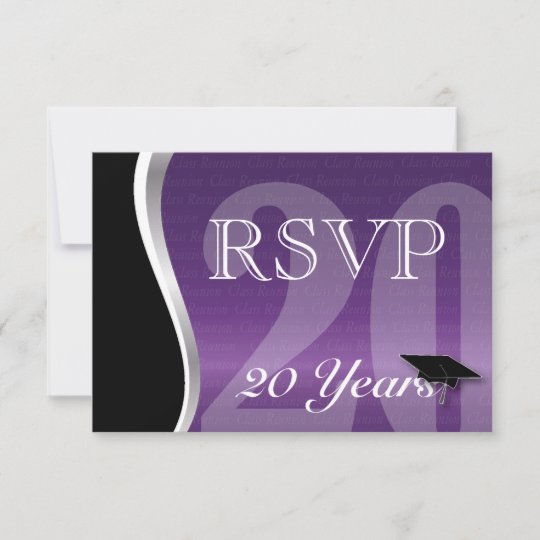 Customizable 20 Year Class Reunion RSVP | Zazzle.com