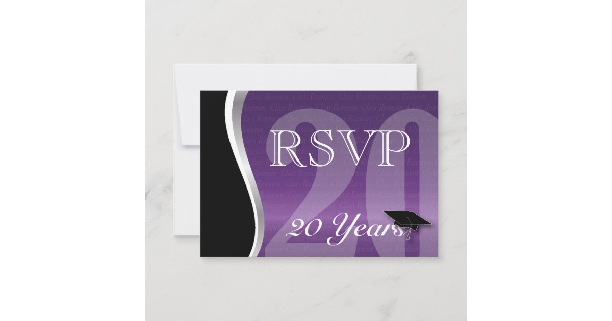 Customizable 20 Year Class Reunion RSVP | Zazzle