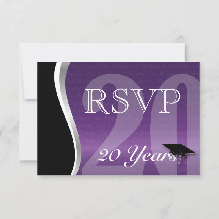 Customizable 20 Year Class Reunion RSVP | Zazzle
