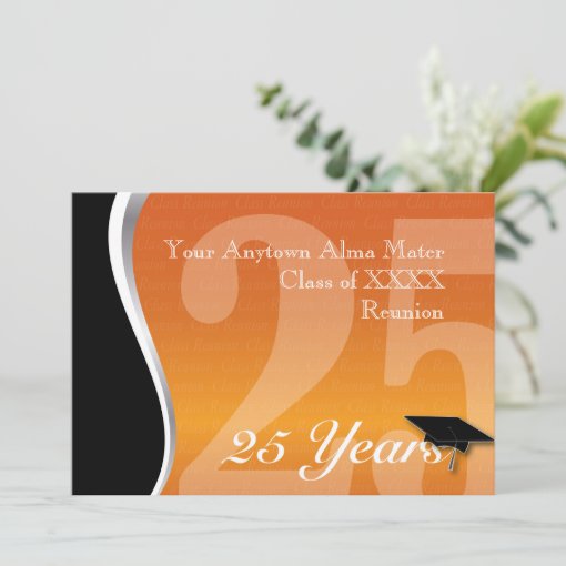 Customizable 25 Year Class Reunion Invitation | Zazzle