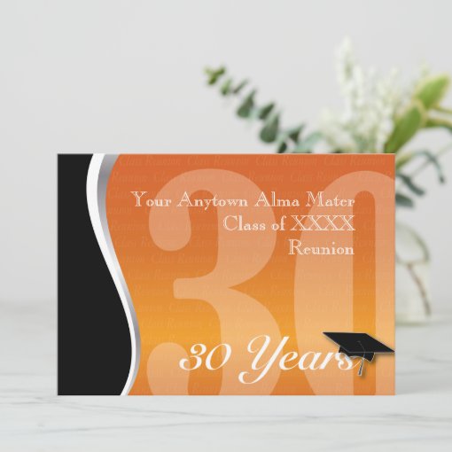 Customizable 30 Year Class Reunion Invitation | Zazzle