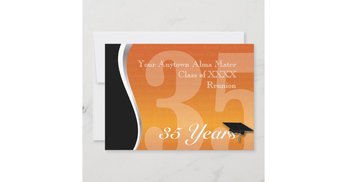 Customizable 35 Year Class Reunion Invitation | Zazzle