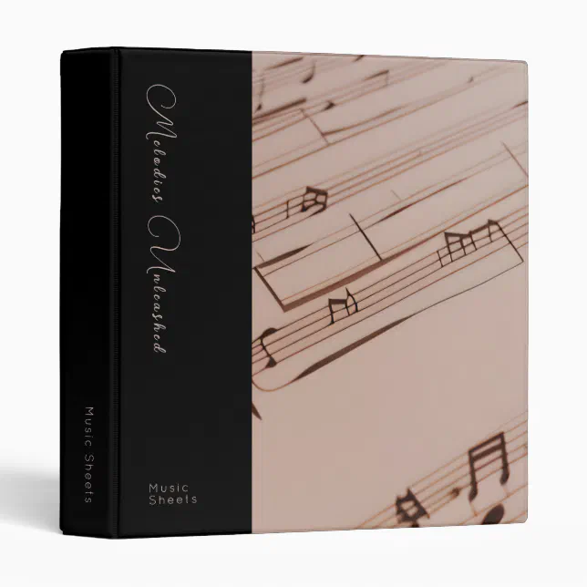 Customizable 3-Ring Binder for Sheet Music | Zazzle