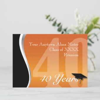 Customizable 40 Year Class Reunion Invitation | Zazzle