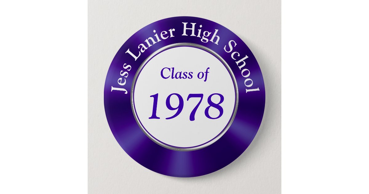 Customizable 4 inch Class Reunion Buttons | Zazzle