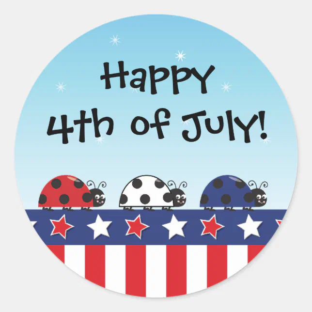 Customizable 4th of July Sticker | Zazzle