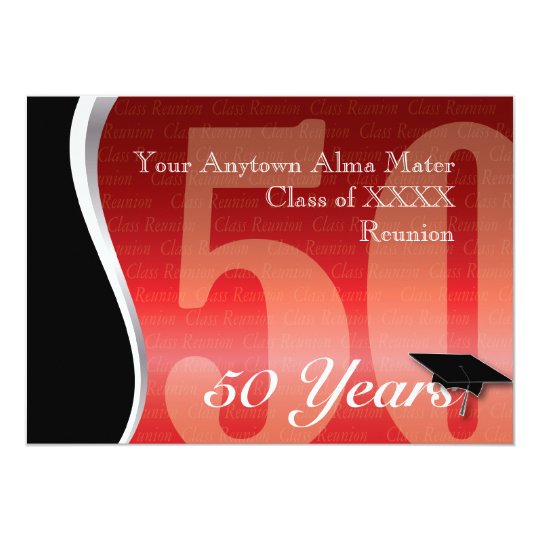 Customizable 50 Year Class Reunion Invitation | Zazzle.com