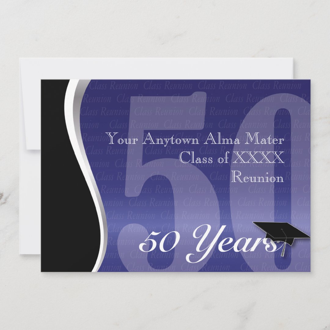 Customizable 50 Year Class Reunion Invitation | Zazzle
