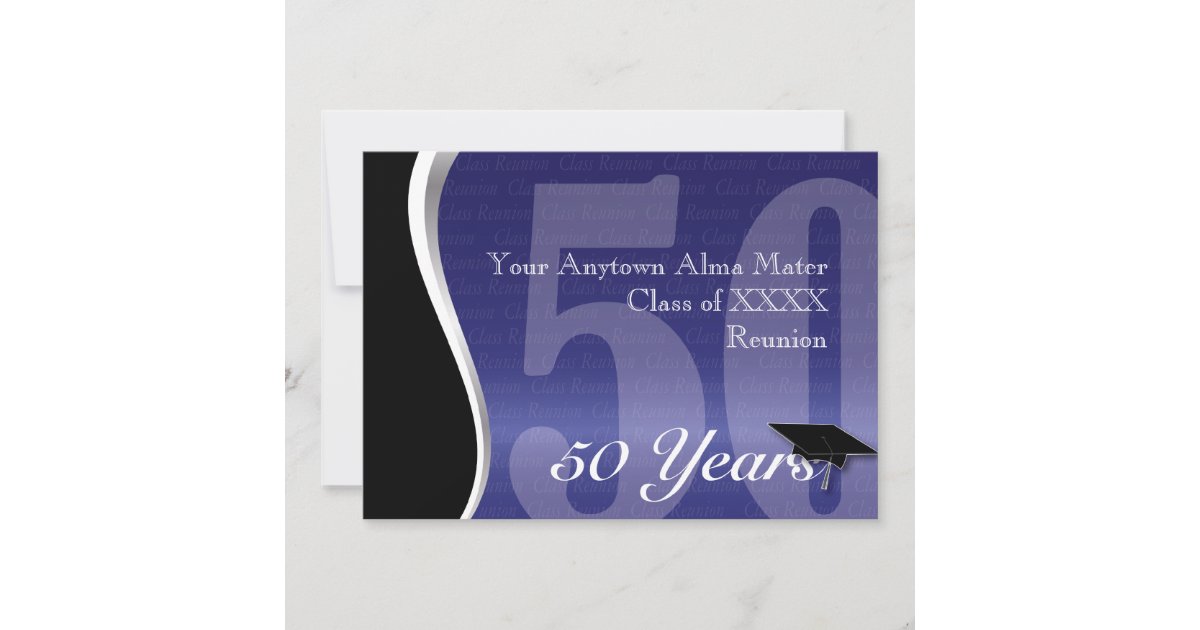 Customizable 50 Year Class Reunion Invitation | Zazzle