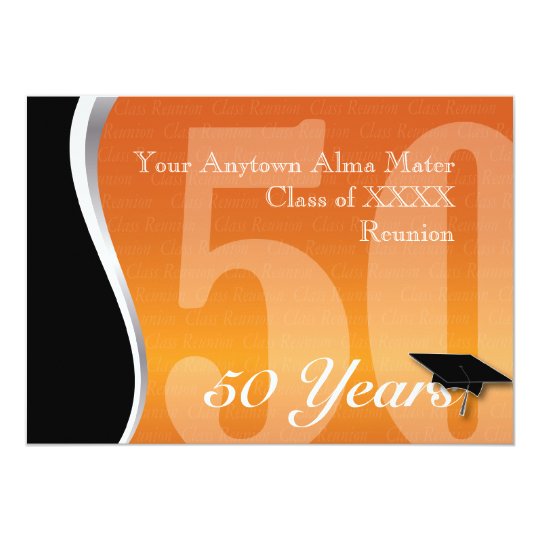Customizable 50 Year Class Reunion Invitation | Zazzle.com
