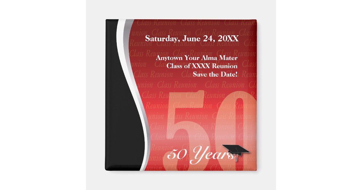 Customizable 50 Year Class Reunion Magnet | Zazzle