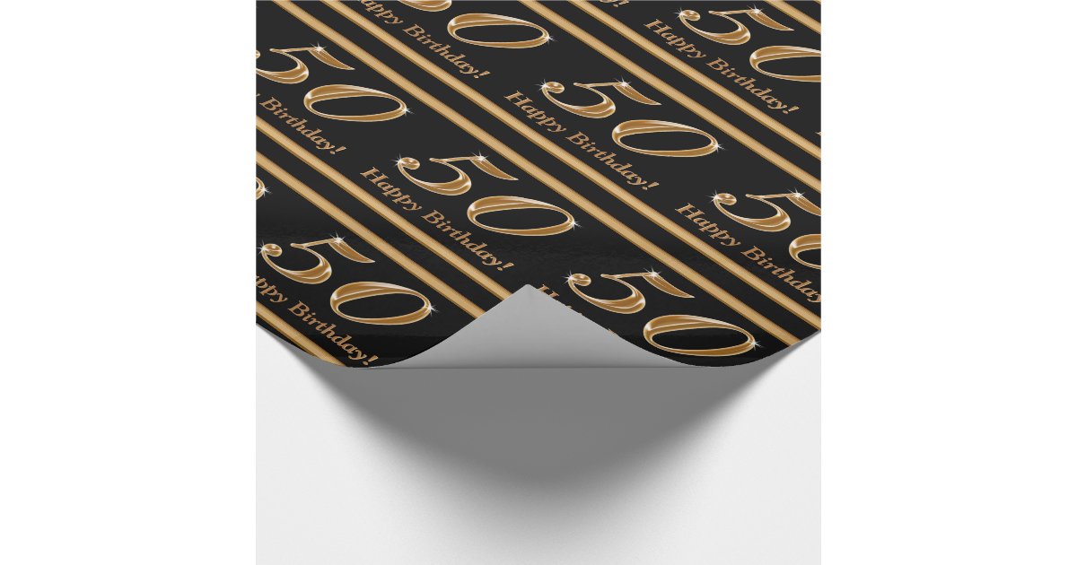 Customizable 50th Birthday Wrapping Paper | Zazzle