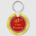 Customizable 50th Class Reunion Keychains, Gold Keychain | Zazzle