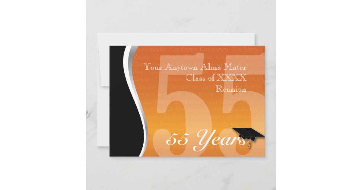 Customizable 55 Year Class Reunion Invitation | Zazzle