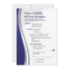 Customizable 60 Year Class Reunion Invitation | Zazzle