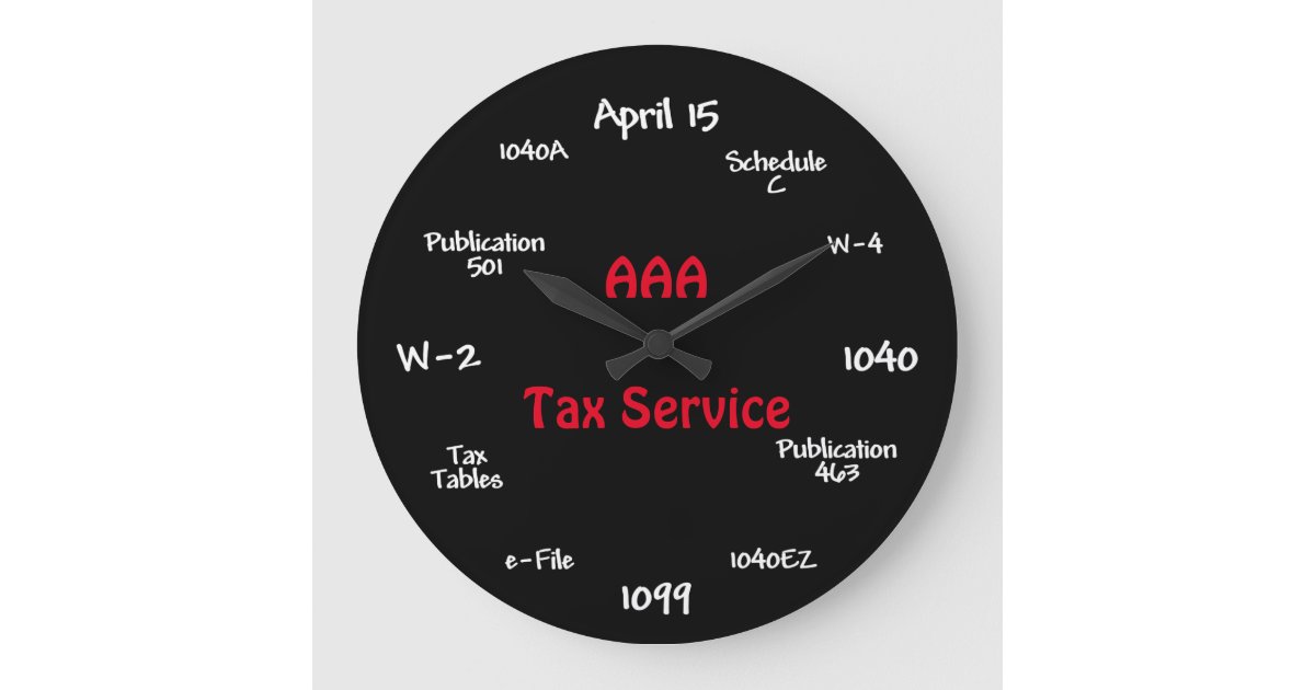 Customizable Accountant Clock - Tax Time Clock | Zazzle