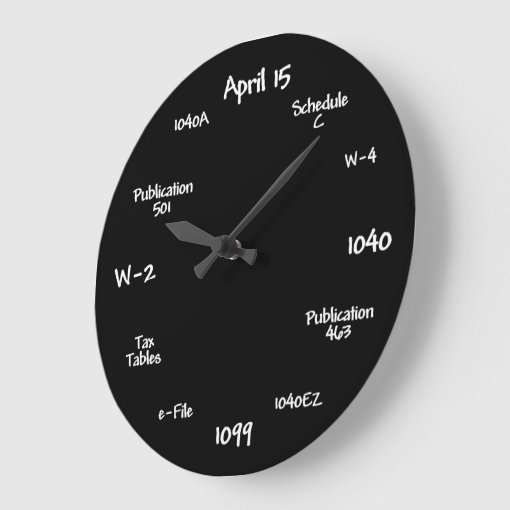 Customizable Accountant Clock - Tax Time Clock | Zazzle