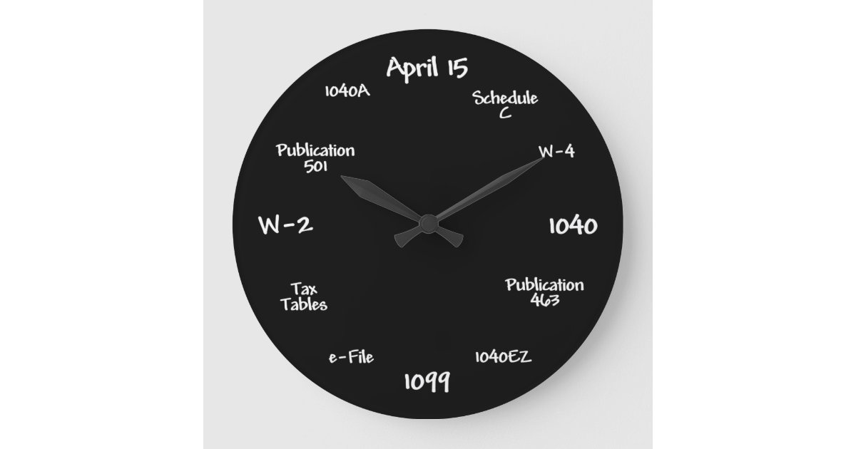 Customizable Accountant Clock - Tax Time Clock | Zazzle