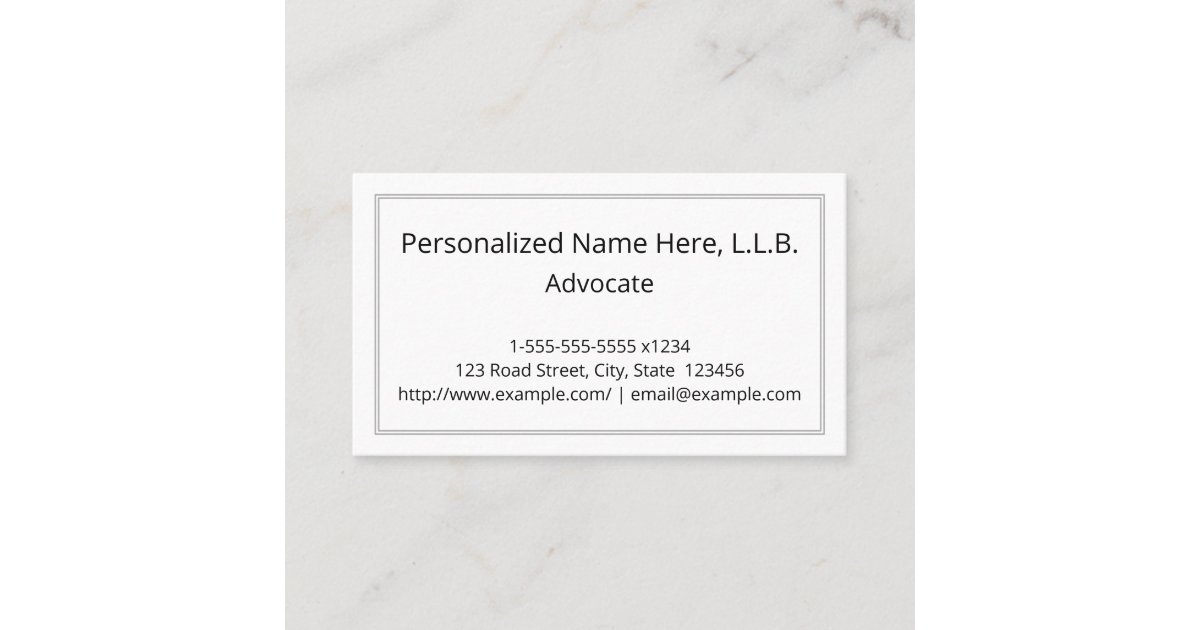Customizable Advocate Business Card | Zazzle