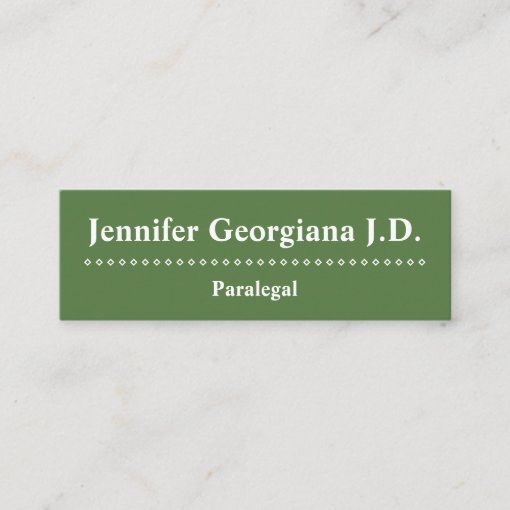 Customizable and Minimal Paralegal Business Card | Zazzle