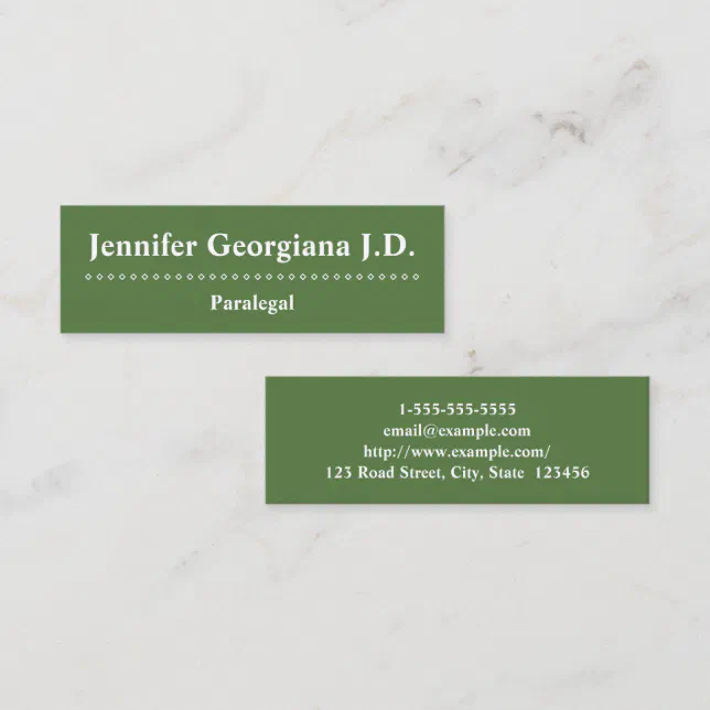 Customizable and Minimal Paralegal Business Card | Zazzle