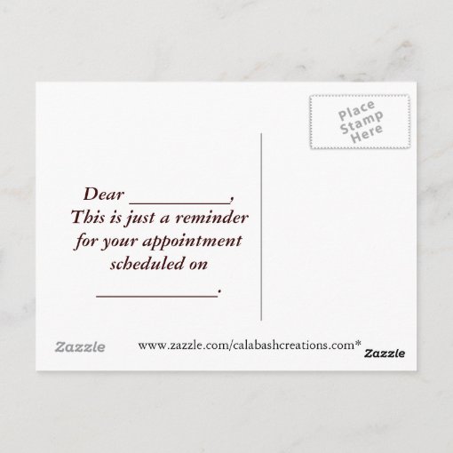 Customizable Appointment Reminder Postcard | Zazzle