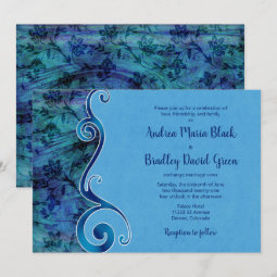 Customizable Aqua Blue Wedding Invitation | Zazzle