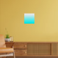Customizable Aqua Ombre Poster | Zazzle