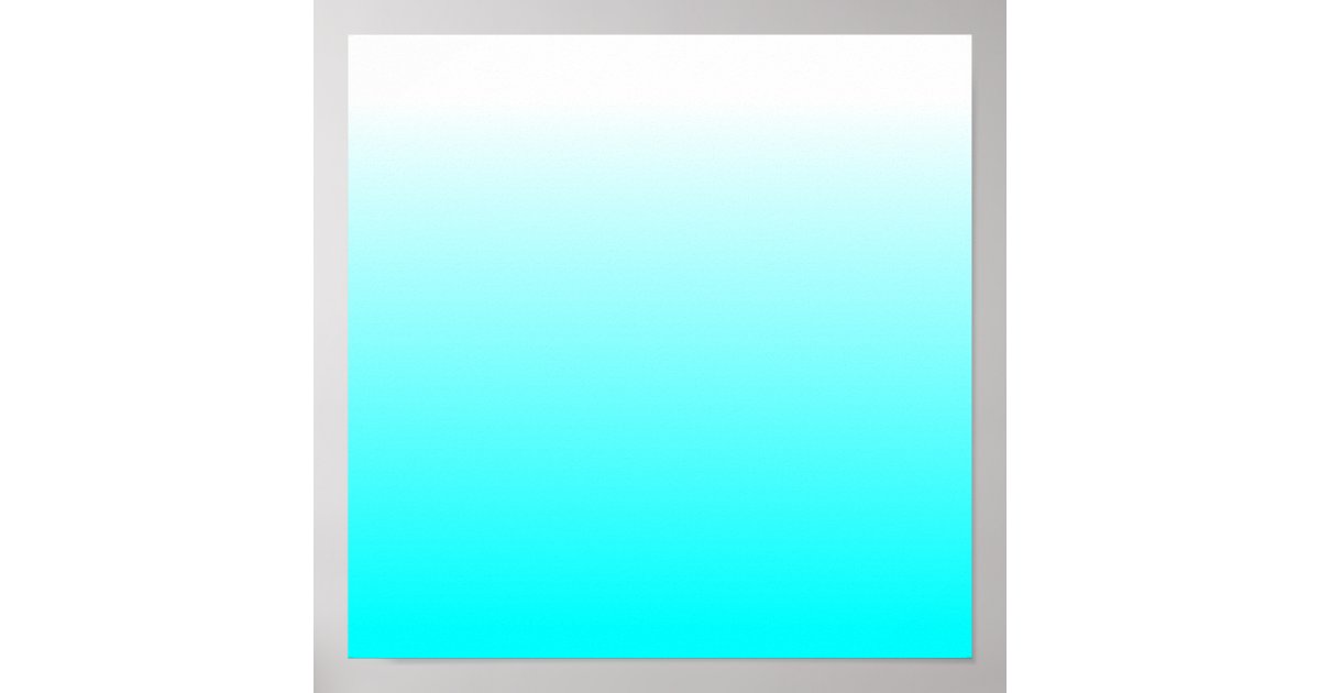 Customizable Aqua Ombre Poster | Zazzle