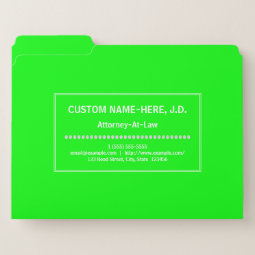 Customizable Attorney-At-Law File Folders | Zazzle