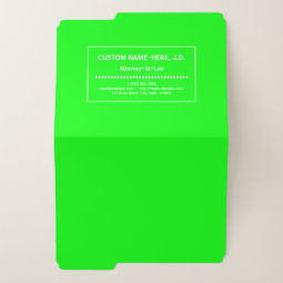 Customizable Attorney-At-Law File Folders | Zazzle