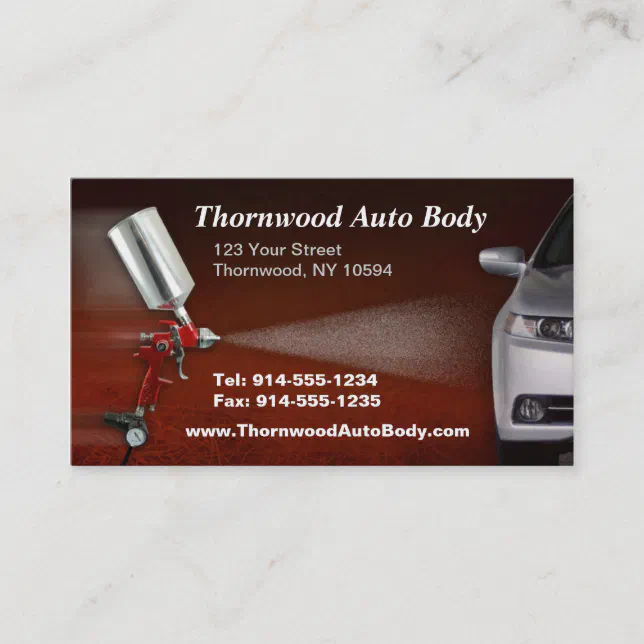 CUSTOMIZABLE Auto Body BC Business Card | Zazzle