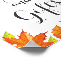Customizable Autumn Sign, Fall Leaves Decor | Zazzle