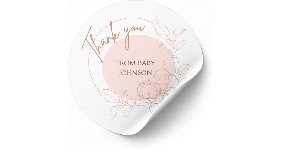 Customizable Baby Thank You Stickers | Zazzle
