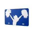 Customizable Background Cheerleader Cheerleading License Plate | Zazzle