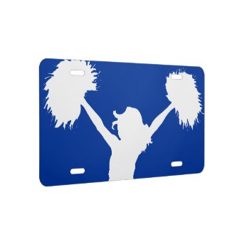 Customizable Background Cheerleader Cheerleading License Plate | Zazzle