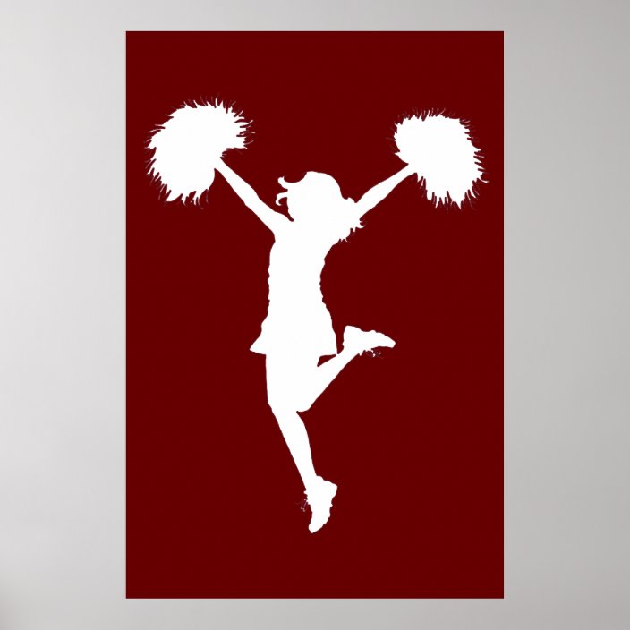 Customizable Background Cheerleader Cheerleading Poster | Zazzle.com