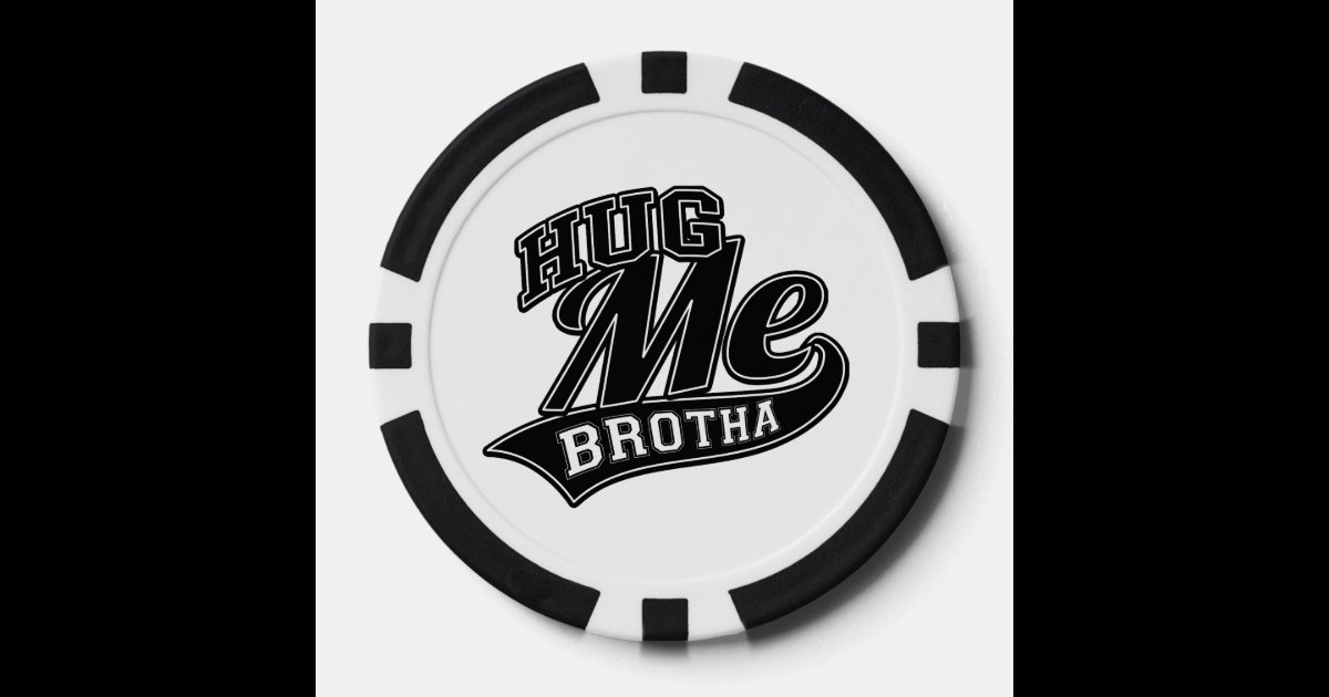 Customizable Background Color for Hug Me Poker Chips | Zazzle