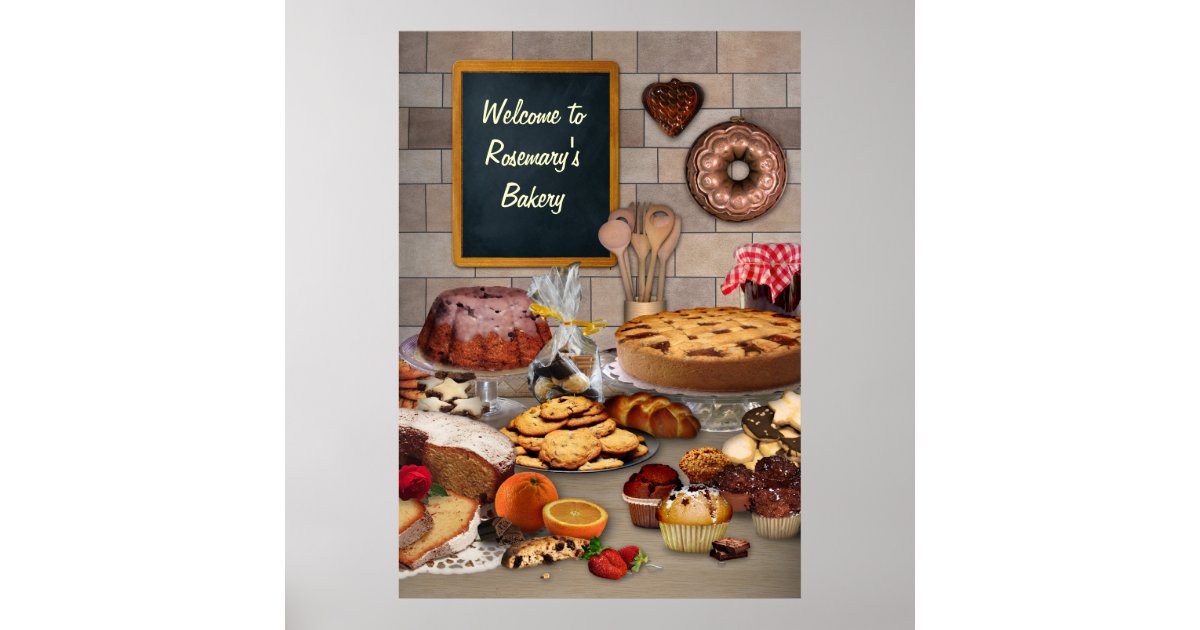 Customizable Bakery Poster | Zazzle