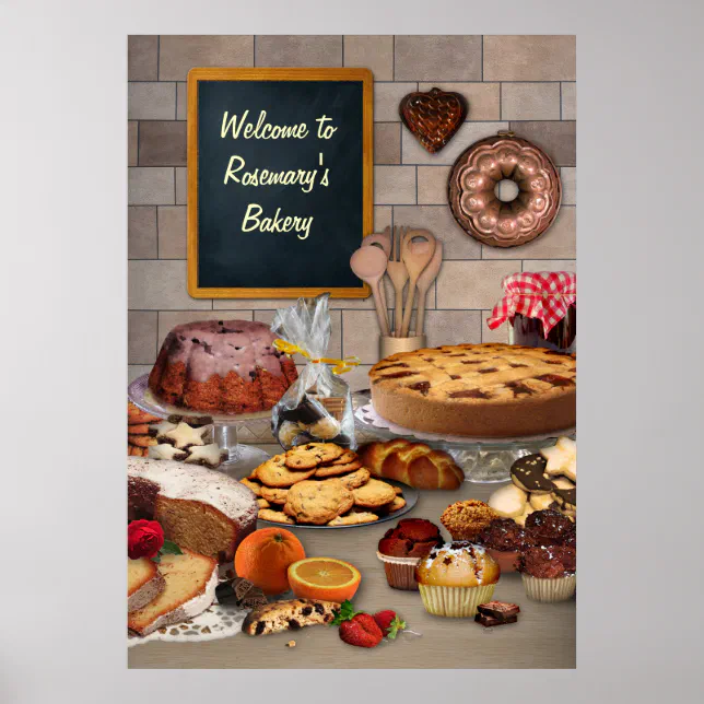 Customizable Bakery Poster | Zazzle