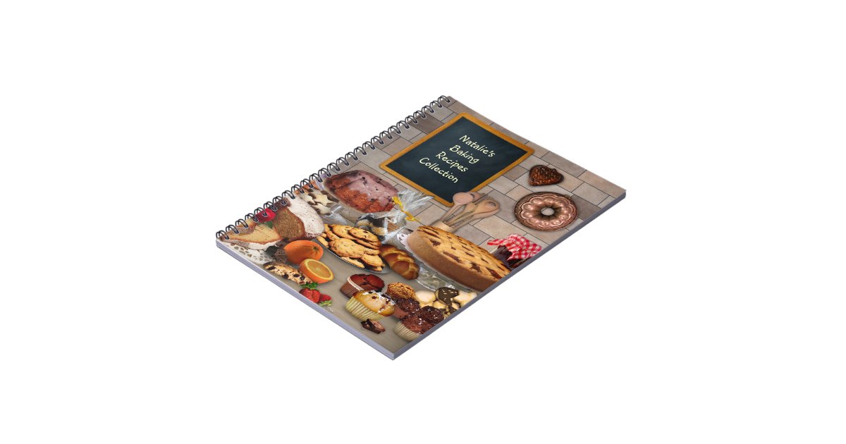 (Customizable) Baking Recipes Notebook | Zazzle.com