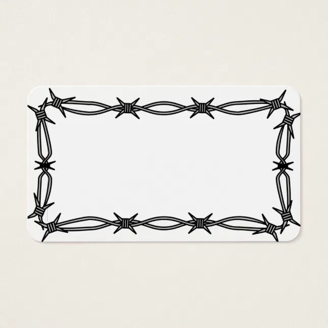 Customizable Barbed Wire Border Blank Card | Zazzle