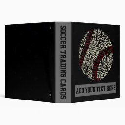Customizable Baseball Slang Calligram Ring Binder | Zazzle