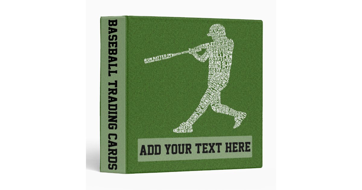 Customizable Baseball Softball 3 Ring Binder | Zazzle