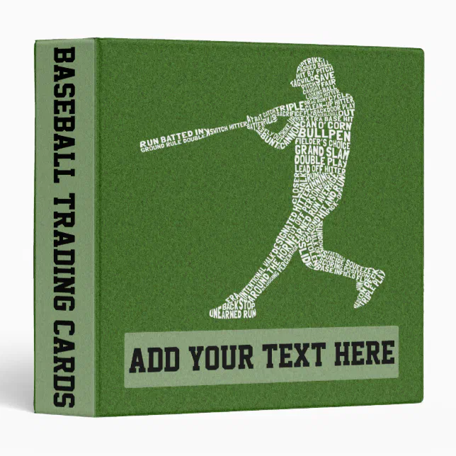 Customizable Baseball Softball 3 Ring Binder | Zazzle