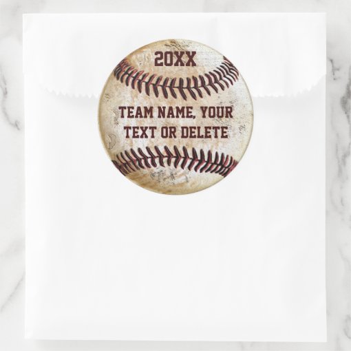 Customizable Baseball Stickers for Baseball Party | Zazzle