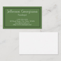 Customizable & Basic Paralegal Business Card | Zazzle