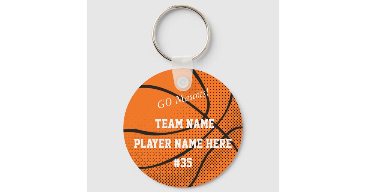 Customizable Basketball Team Keychain | Zazzle
